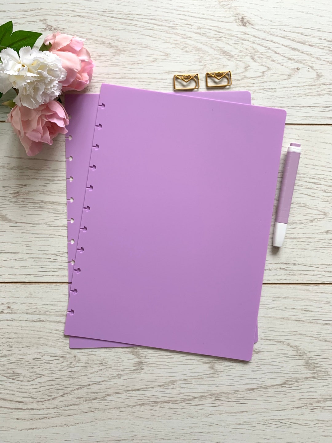 Lilac A4 Wide Discbound Planner Cover Set - Etsy
