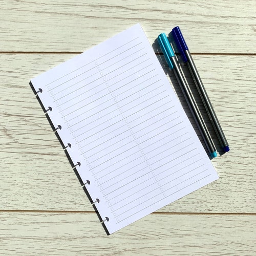 A5 List Inserts for A5 Discbound Planners - Etsy UK