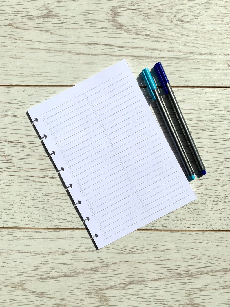 A5 List Inserts for A5 Discbound Planners - Etsy UK