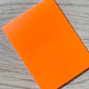 Neon Orange Rectangular Transparent Sticky Notes | Bright Orange ...