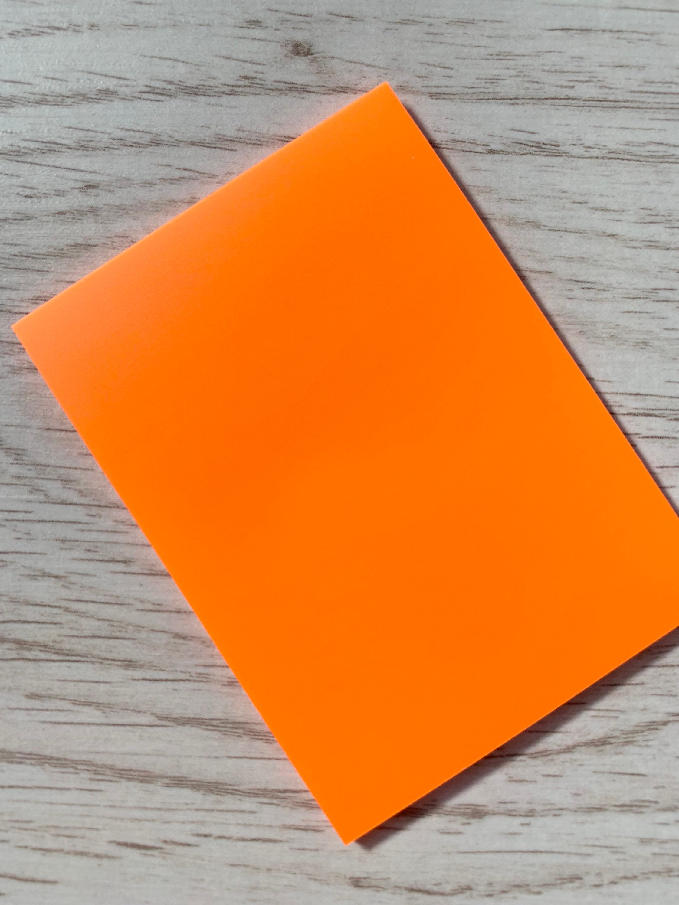 Neon Orange Rectangular Transparent Sticky Notes | Bright Orange ...