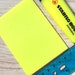 Neon Yellow Transparent Sticky Notes | Yellow Revision Sticky Notes - Etsy