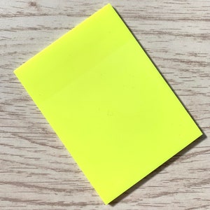 Neon Yellow Transparent Sticky Notes | Yellow Revision Sticky Notes - Etsy