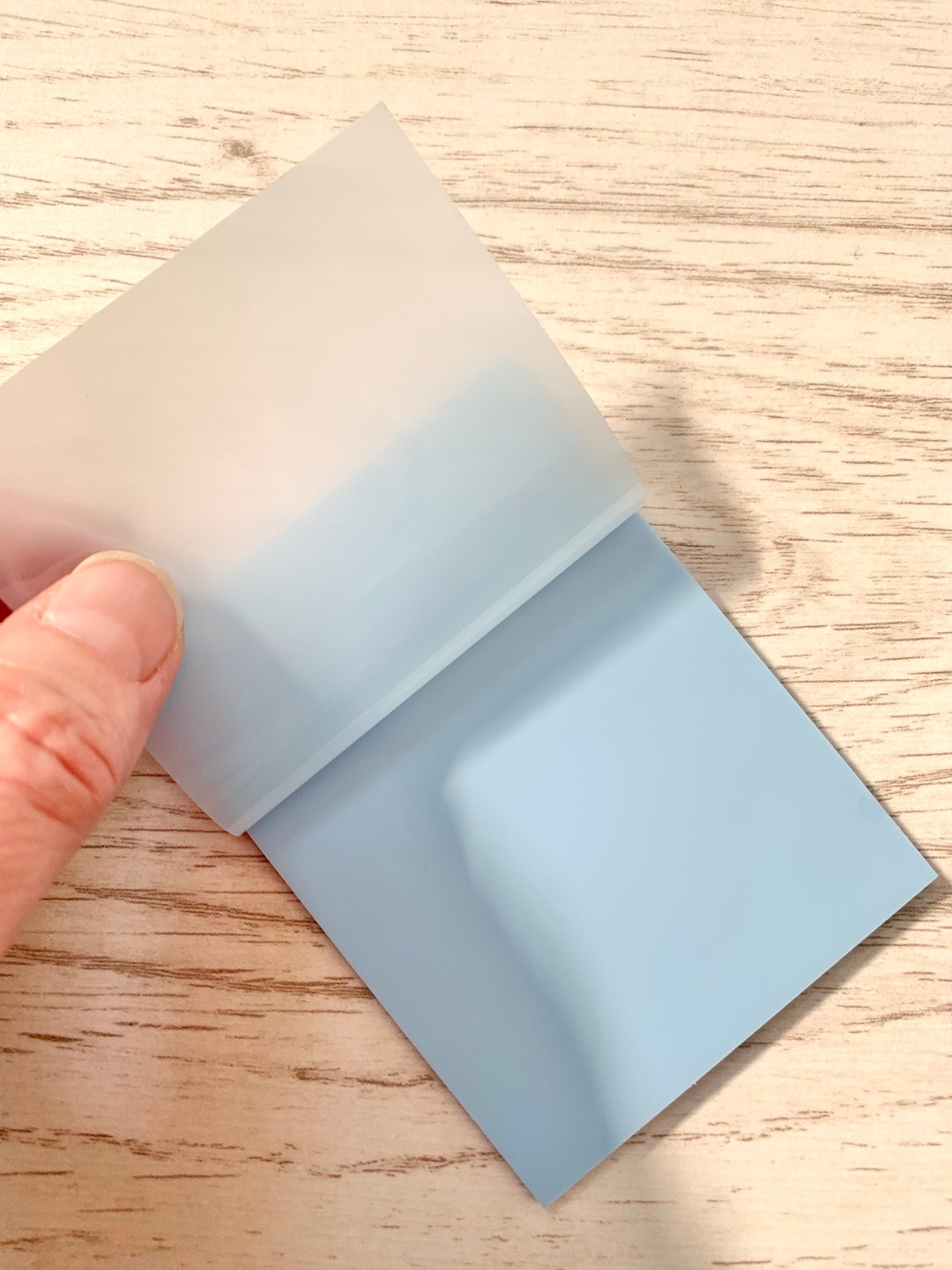 Pale Blue Transparent Sticky Notes | Blue Rectangular Revision Sticky ...
