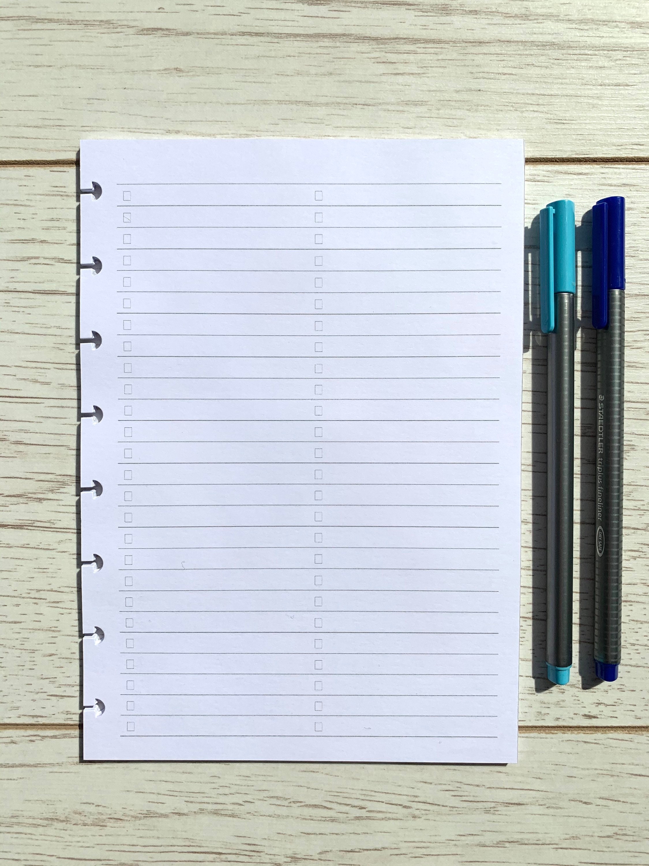 A5 List Inserts for A5 Discbound Planners - Etsy UK