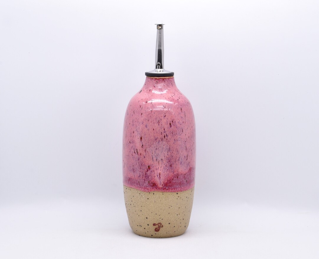 Olive Oil Drizzle Bottle, Vinaigrette Pourer Dispenser Cruet, Handmade ...