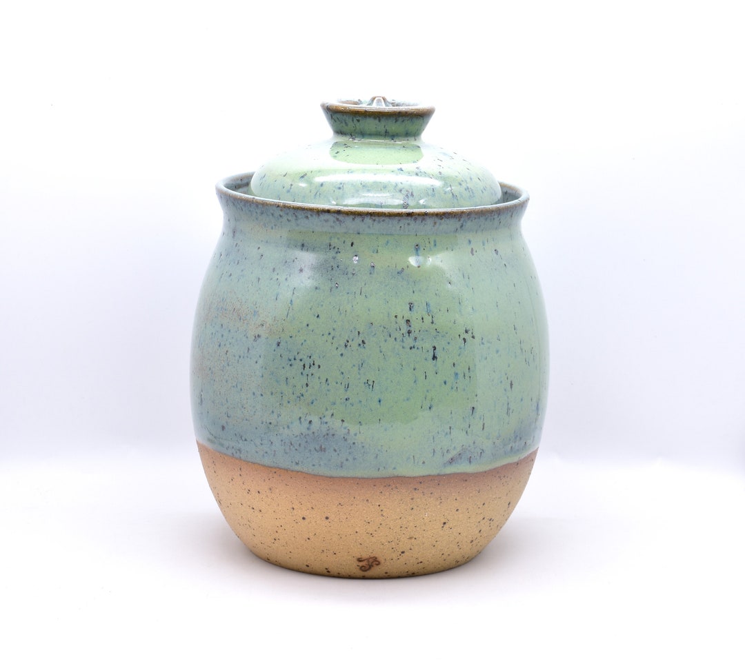 Kimchi Pot, Fermenting, Pickling, Handmade Ceramic Pottery, With Weight ...