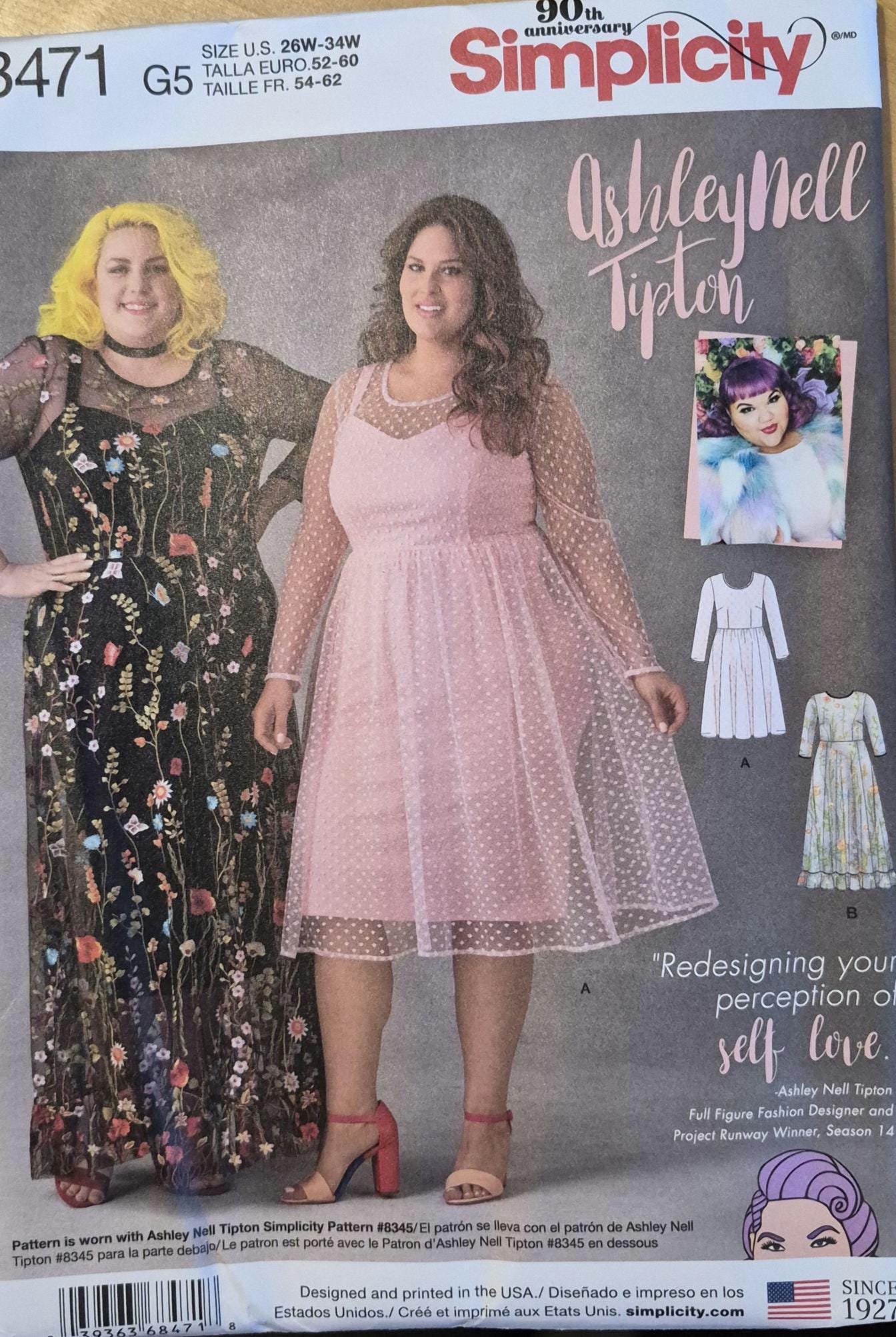Simplicity 8471 Long Evening Prom Dress Lace Two Lengths Sewing Pattern ...