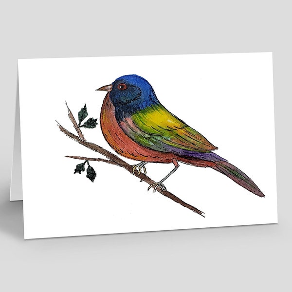 Hand Painted Bird Note Cards - Etsy