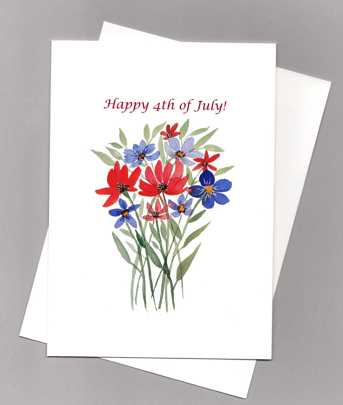 Happy 4th of July Greeting Card Independence Day Red White - Etsy
