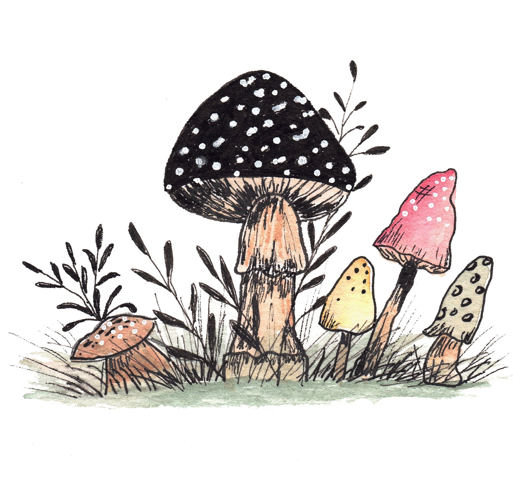 Mushroom Notepad Woodland Mushroom NOTES Stationery 40 - Etsy