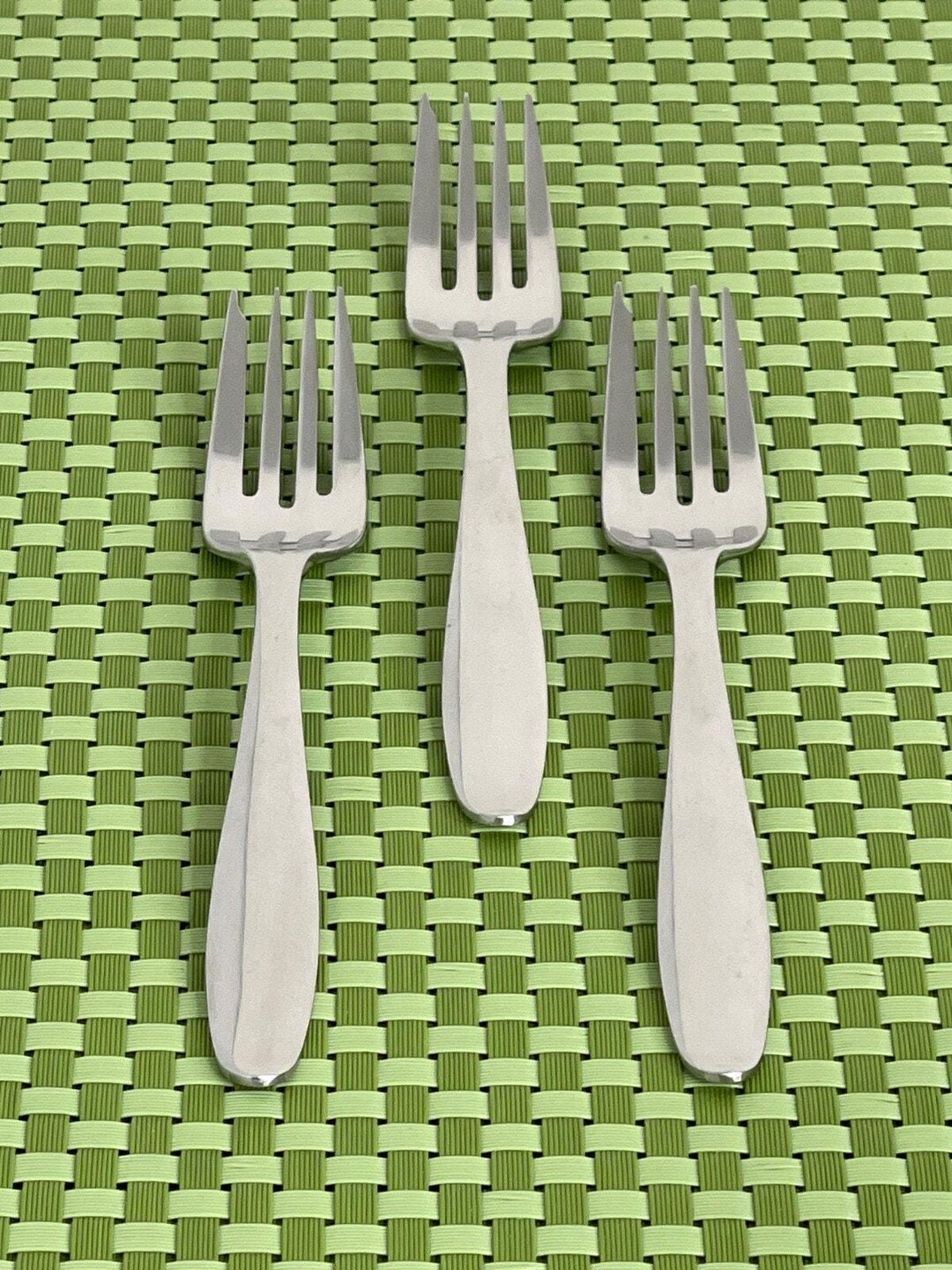 Gorham Stegor PACE Stainless 3 Salad Forks Satin Flatware - 7" - Etsy