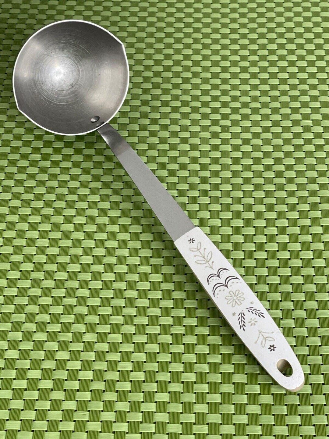 Flint Arrowhead Stainless Soup Ladle Spoon Wheat Handle 3" Wide Scoop Utensil - Etsy