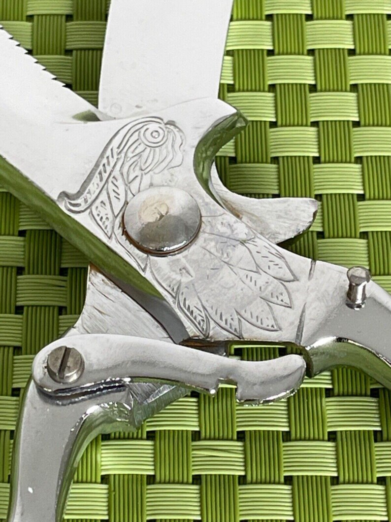 Vintage Poultry Shears Chrome Plated Faux Antler/stag Horn Handles ...