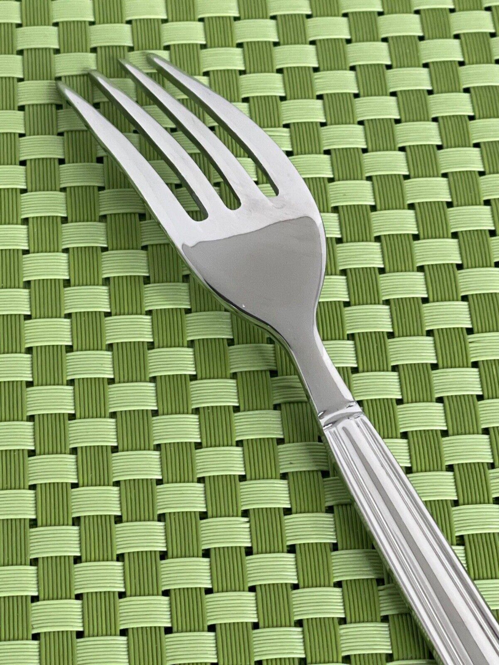 Fortessa METROPOLITAN Stainless Dinner Fork 18/10 Glossy Ribbed ...