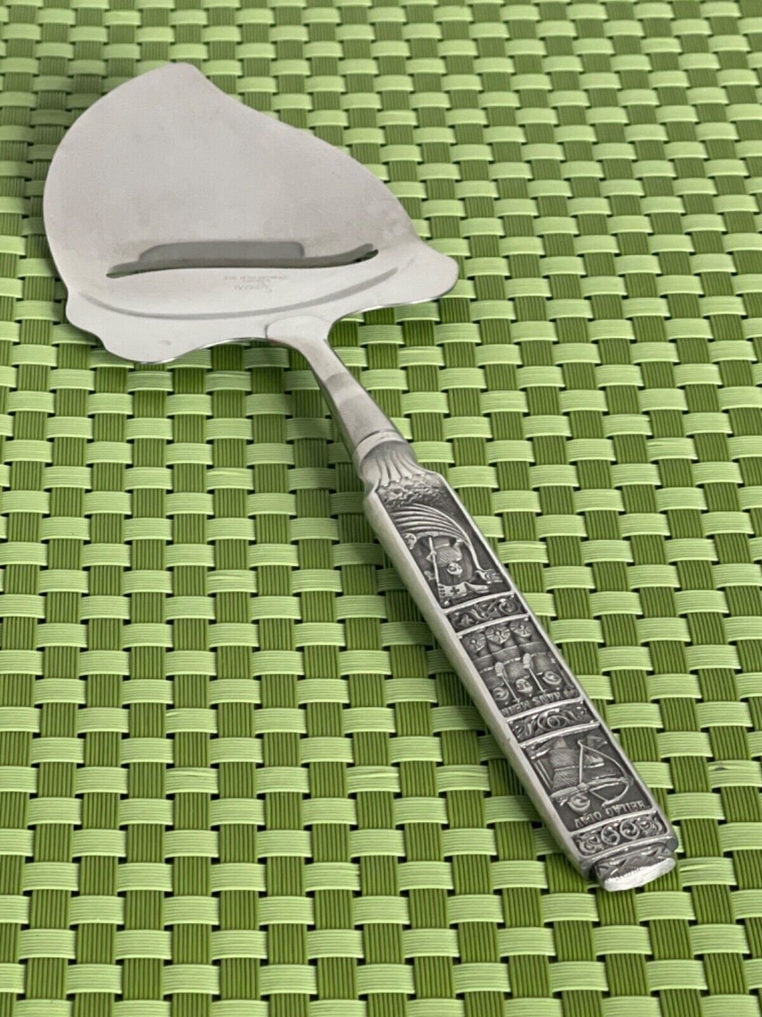 Hardanger KONGE TINN Pewter Cheese Plane Slicer Norway Viking Scenes 9 ...