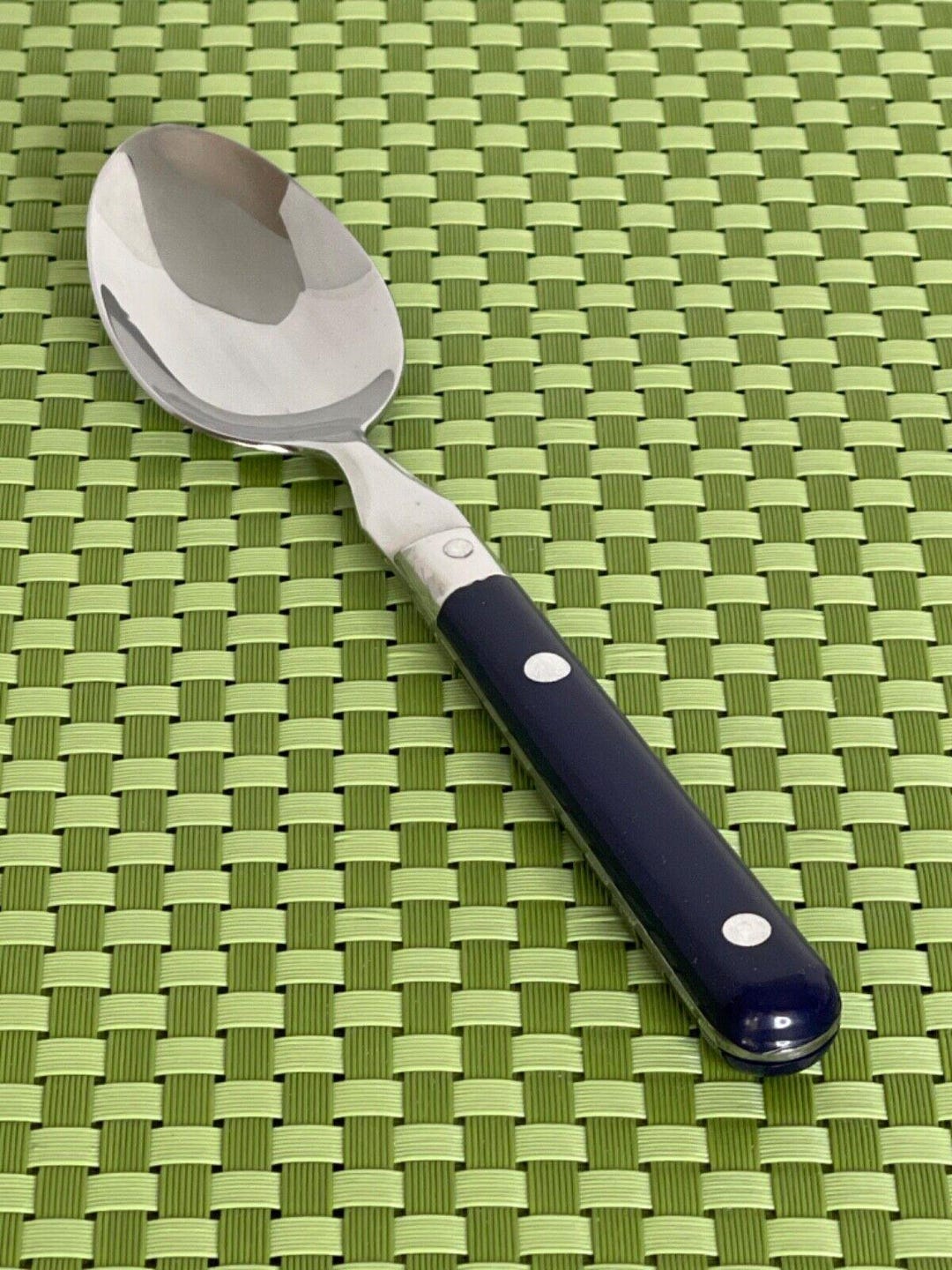 Washington Forge MARDI GRAS Navy Cobalt Blue Stainless Soup Spoon WF ...