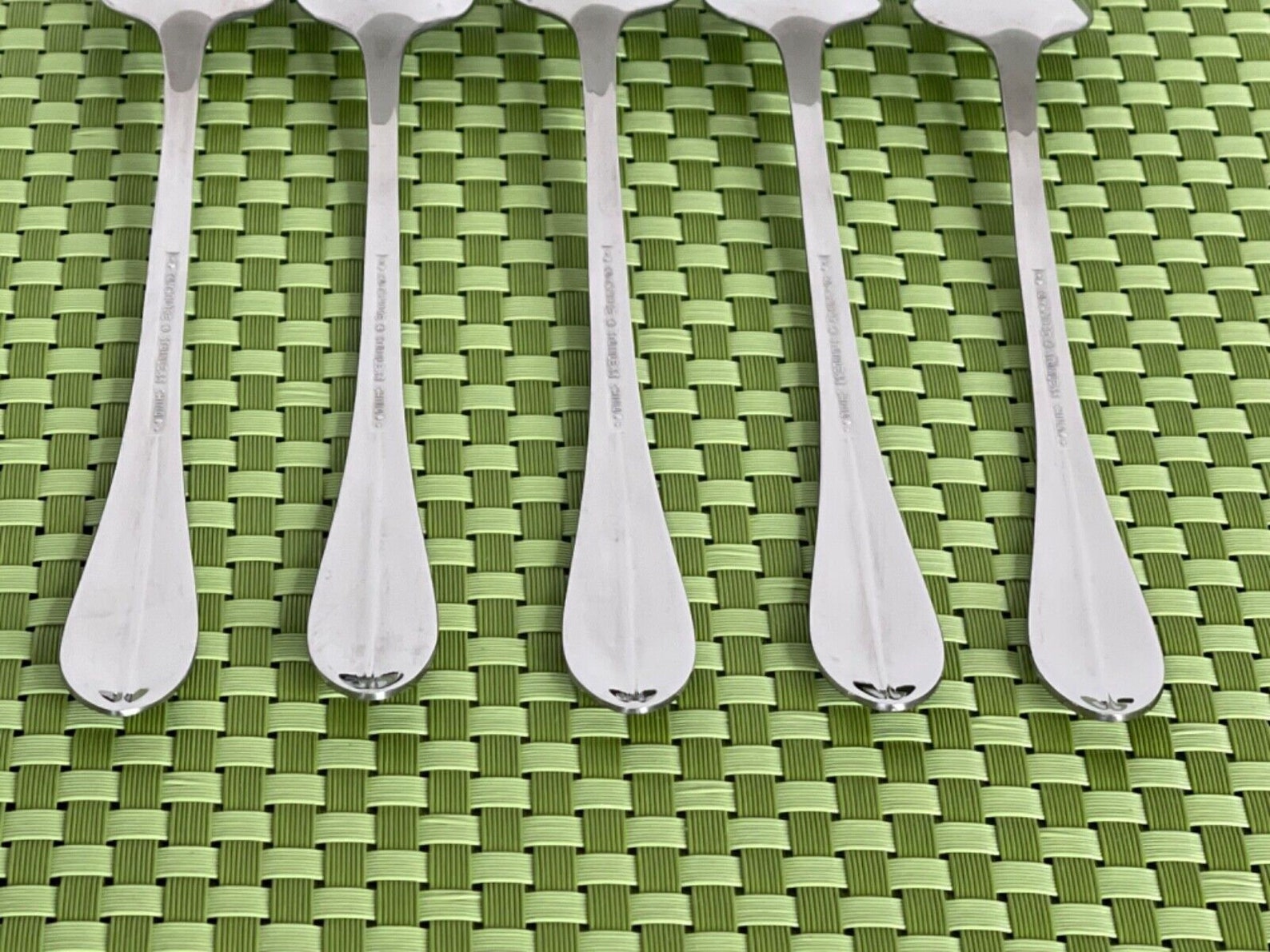 Cambridge SIENNA Stainless 5 Iced Tea Spoons Glossy Tip Turns Down ...