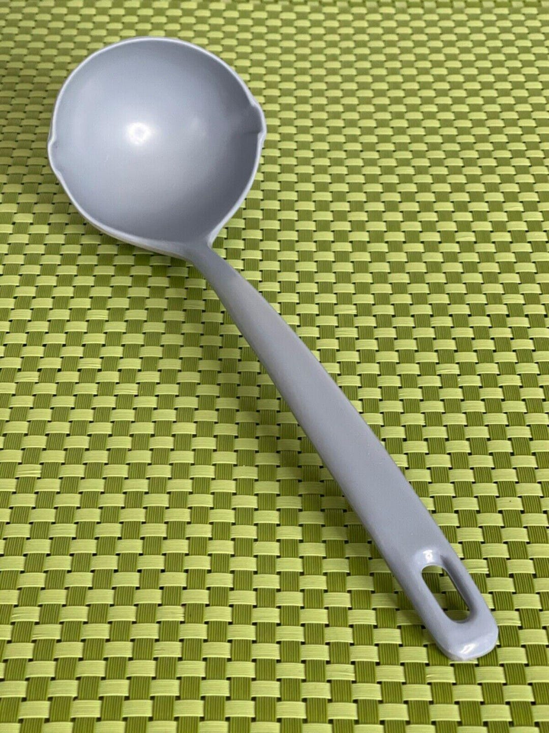 EKCO Double Spouted Gravy Ladle Melamine BLUE Spoon Utensil Taiwan 11 ...