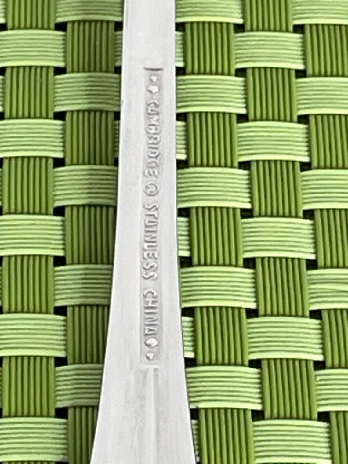 Cambridge SIENNA Stainless 5 Iced Tea Spoons Glossy Tip Turns Down ...