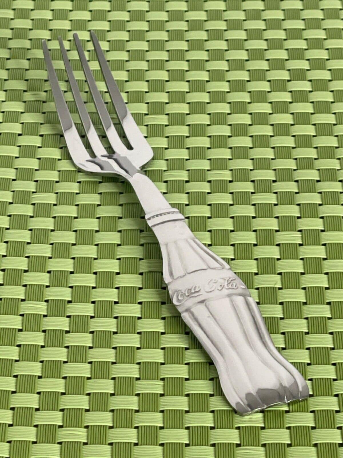 Gibson COCA-COLA 18/0 Stainless Dinner Fork Glossy Coke Bottle Flatware ...
