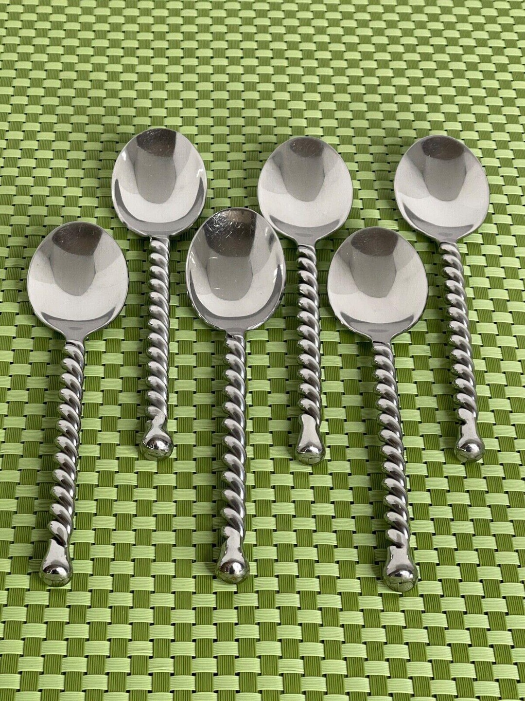 Gourmet Settings SILVER TEAR Stainless 6 Teaspoons Glossy Flatware - 7 ...
