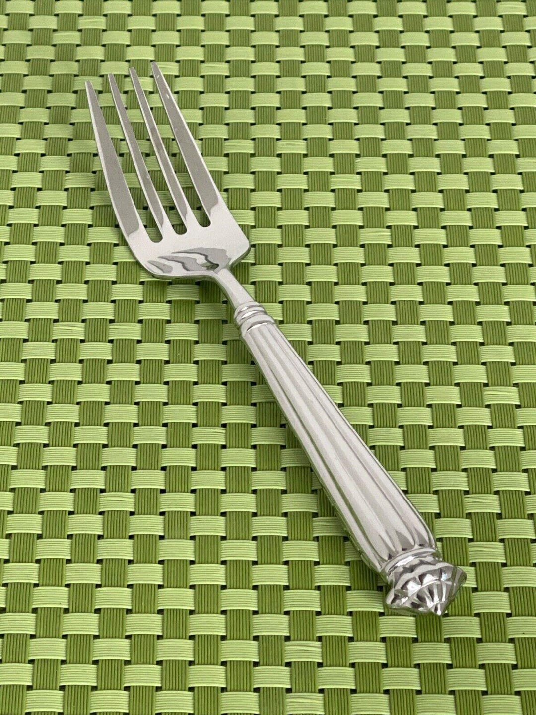 Reed & Barton MUSEE Stainless Salad Fork 18/10 Glossy Ribbed Flatware ...