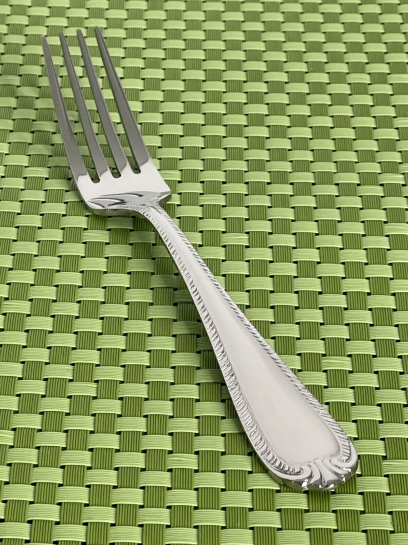 Reed & Barton DOMAIN Stainless Dinner Fork 18/10 Glossy Rope Edge ...