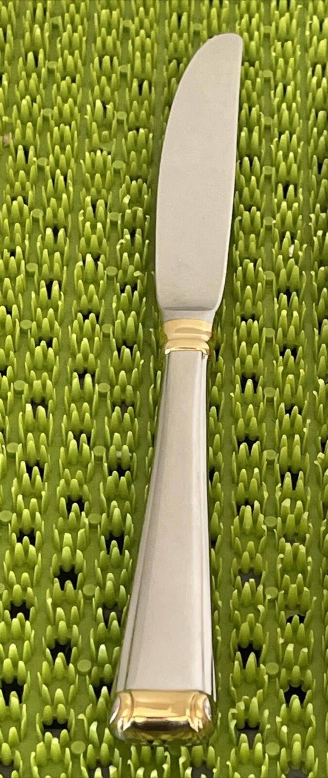Gorham COLUMN GOLD Stainless Dinner Knife 18/8 Korea Gold Accent ...