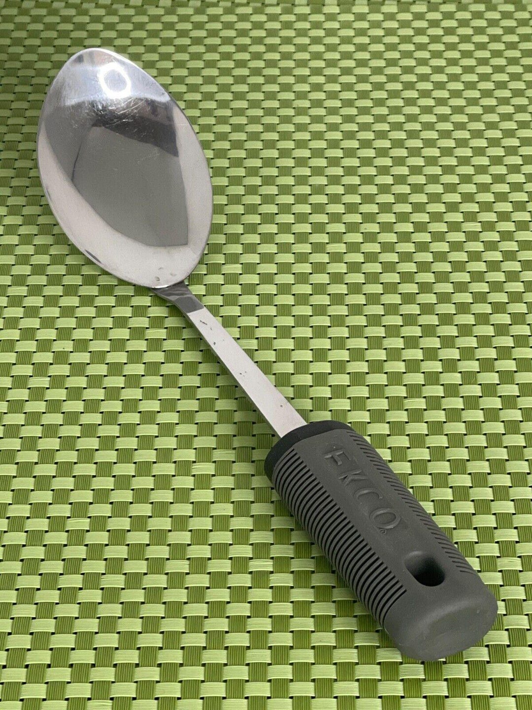 EKCO Stainless Solid Serving Spoon Plastic & Rubber Handle China ...