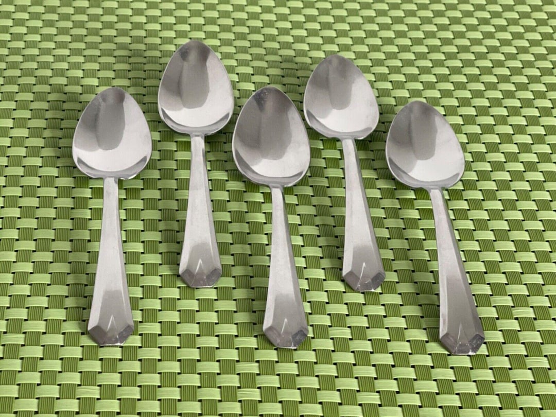 Royal STREAMLINE Stainless 5 Teaspoons Allegheny Metal Satin Flatware ...