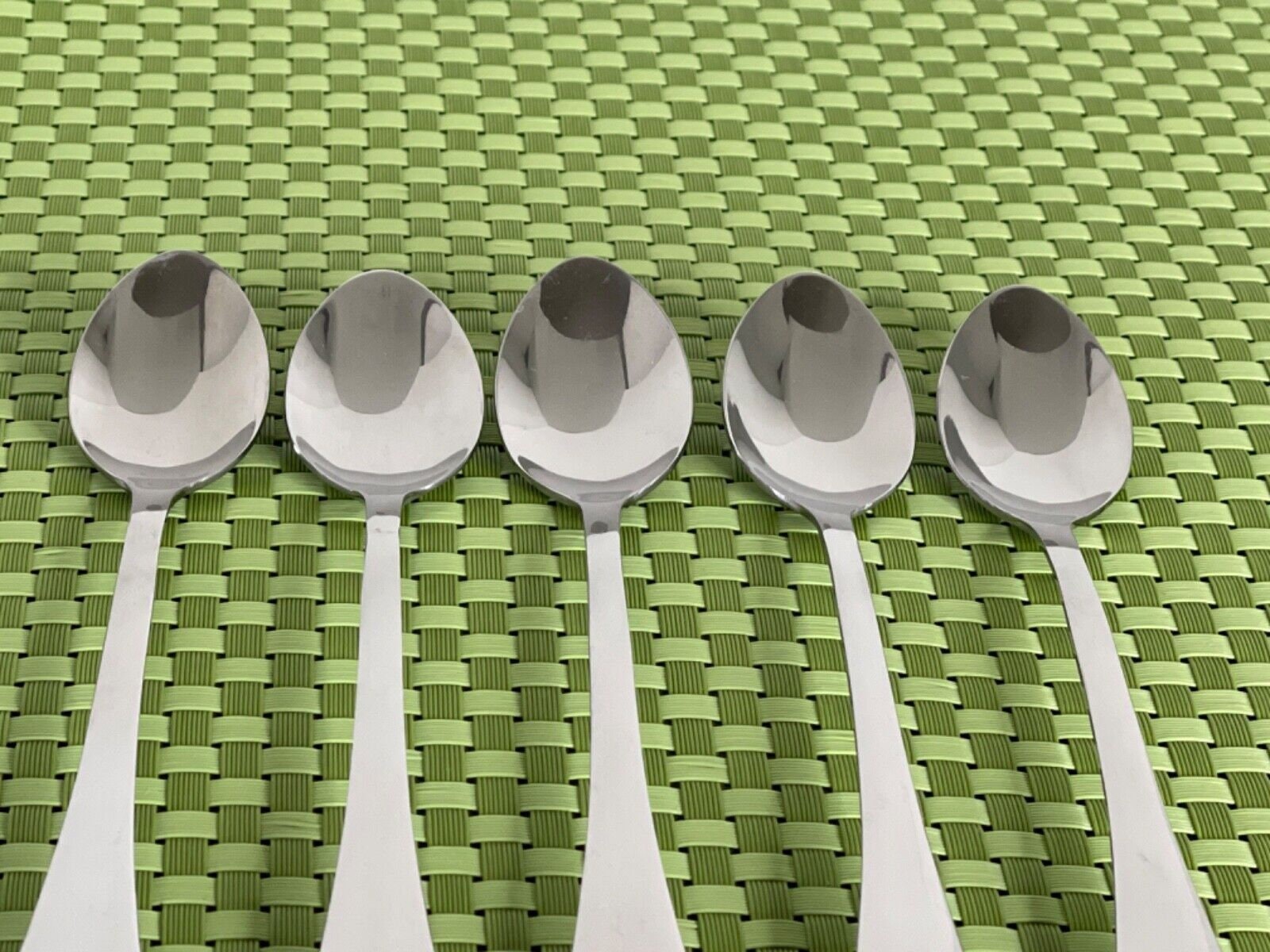 Cambridge SIENNA Stainless 5 Iced Tea Spoons Glossy Tip Turns Down ...