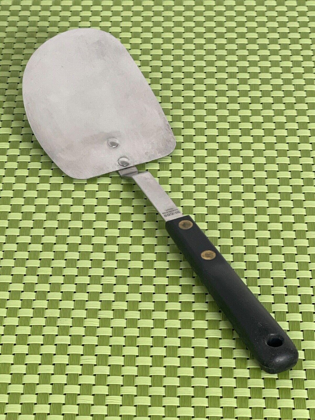 BI-COR Stainless Solid Spatula Flipper Turner Curved Rounded Cooking ...