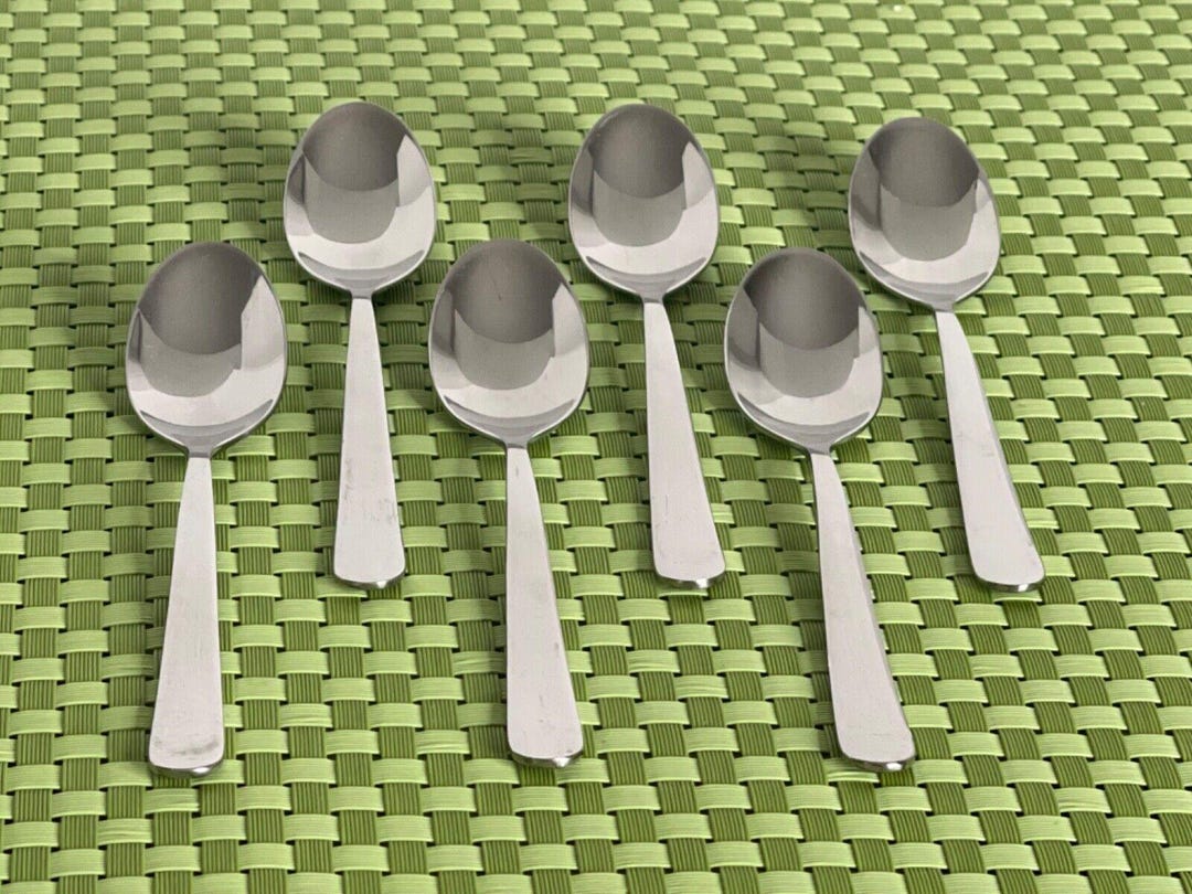 IKEA BILDAD Stainless 6 Teaspoons Glossy Round Tip Flatware - Etsy