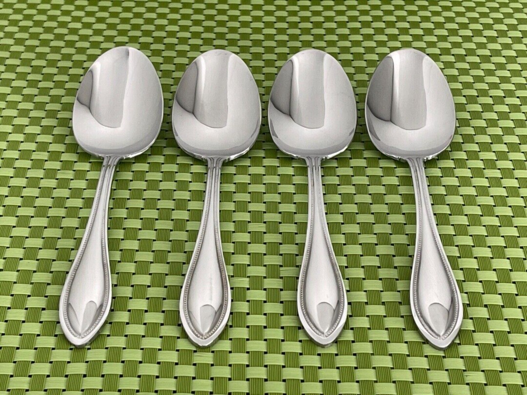 Oneida ARBOR AMERICAN HARMONY Stainless 4 Soup Spoons New China ...