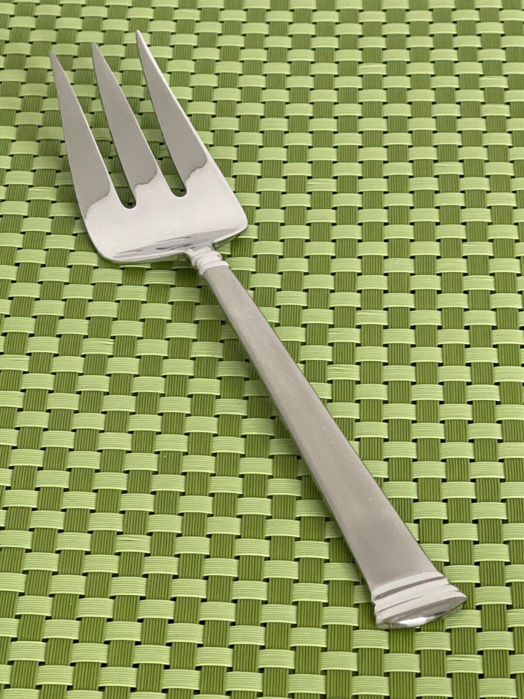 Lenox ETERNAL FROSTED Stainless Cold Meat Serving Fork 18/8 Korea Frost ...