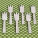 Capri Italy Stainless 6 Canape Cheese Forks MCM Satin & Glossy Flatware ...