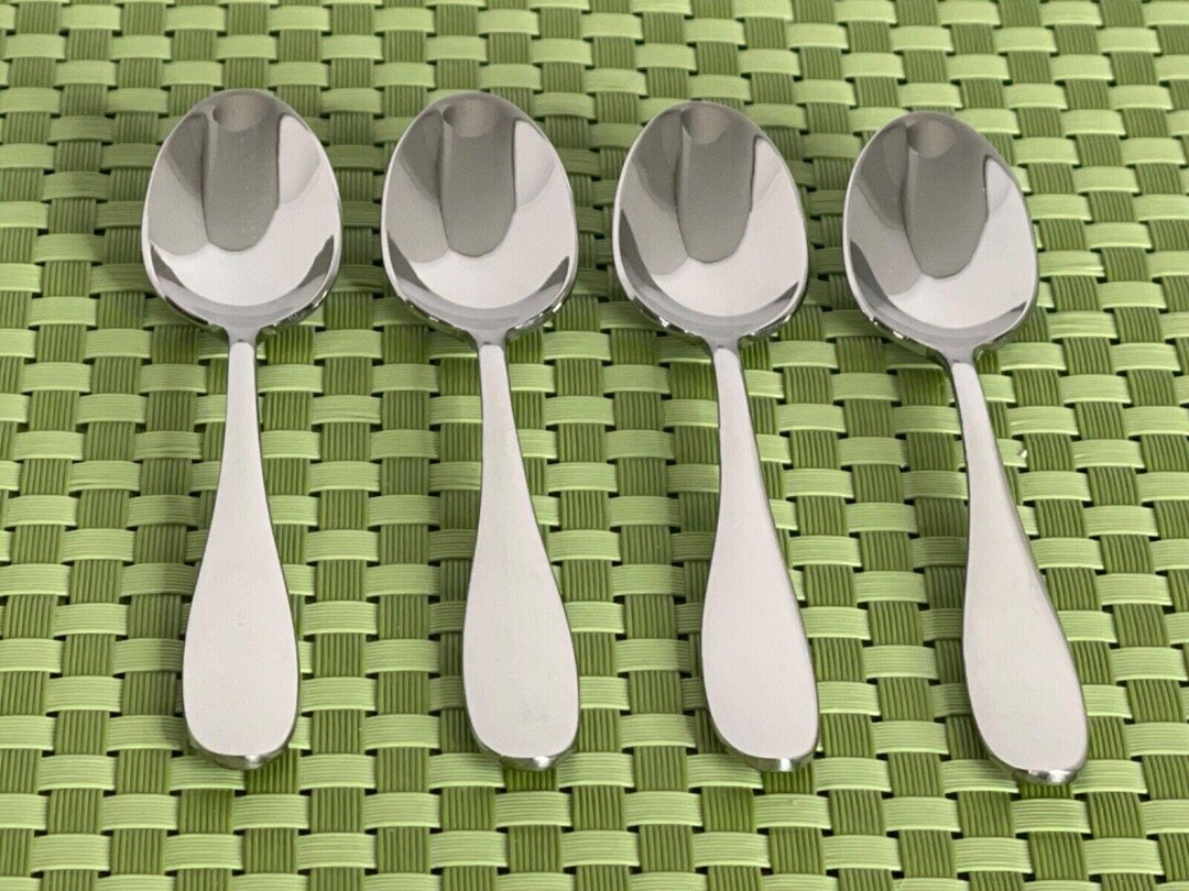 Mikasa HAMILTON Stainless 4 Demitasse Spoons 18/10 Glossy Flatware - Etsy