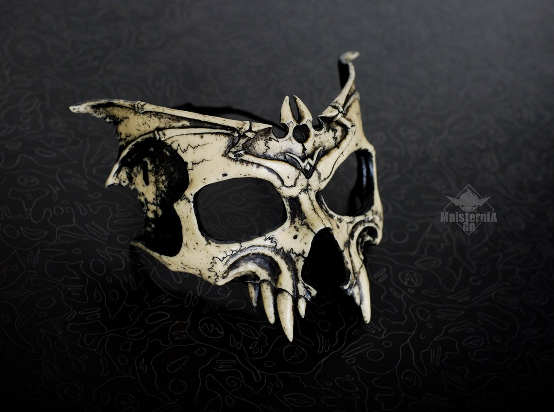 Gothic vampire skull mask ivory | Etsy