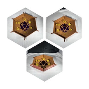 Folding Dice Tray - D20 Isometric Design - Etsy