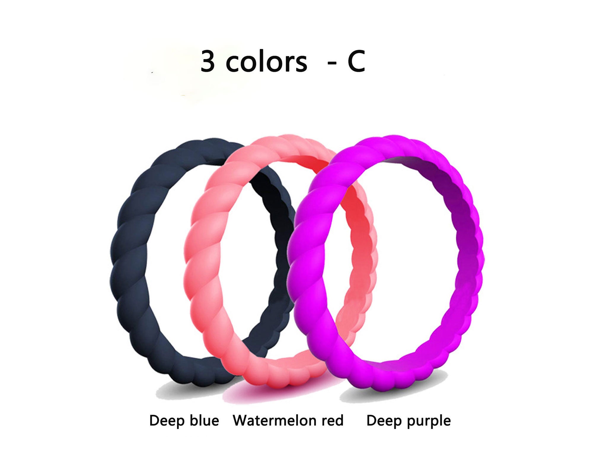 3 Pcs Silicone Rings for Women&menwave Style Thin Stackable | Etsy