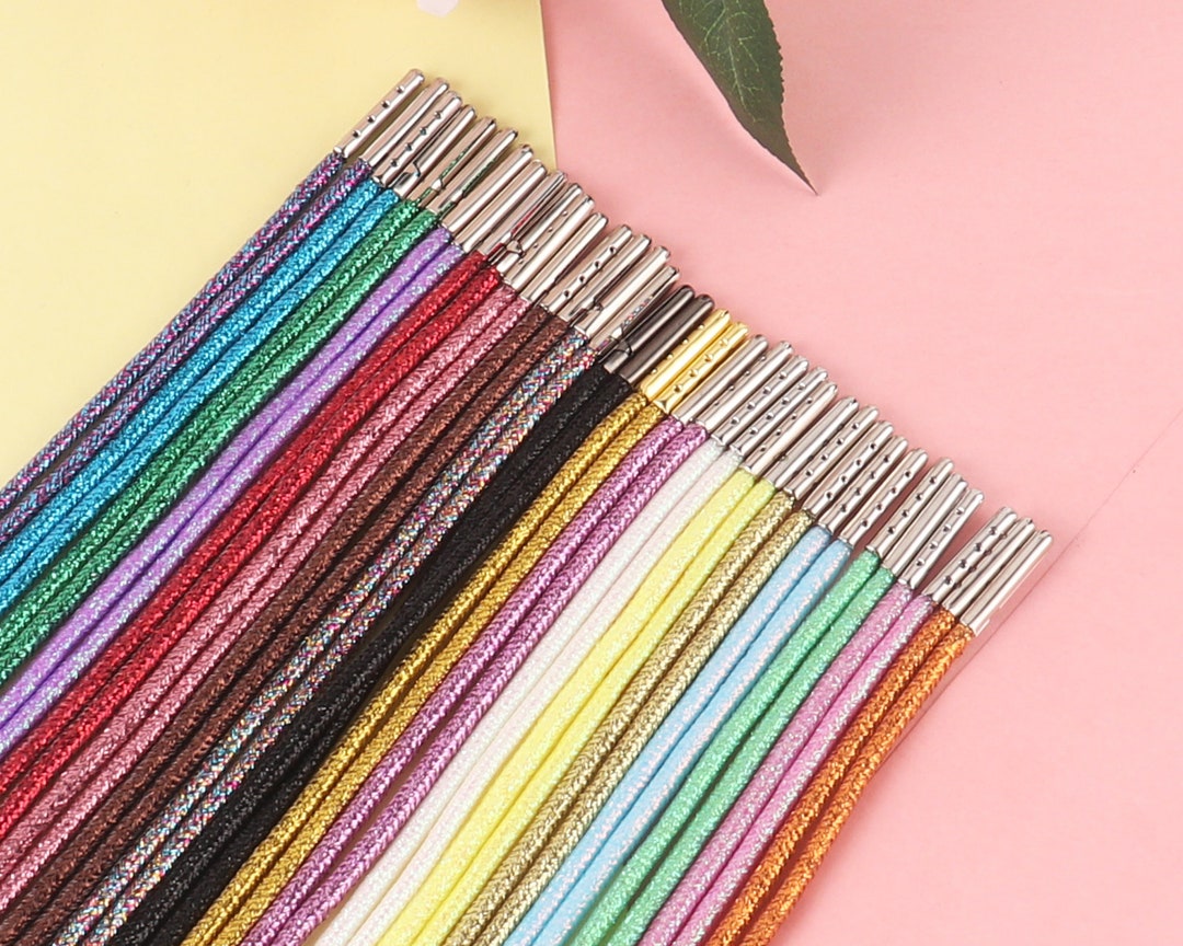 Glitter Rope Shoe Laces With Metal Ends,sparkle Shoe Strings Shinny ...