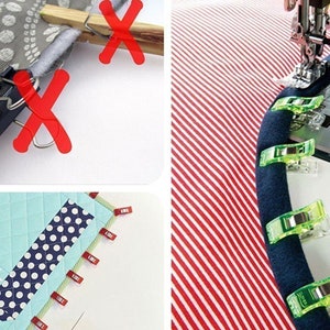 Clover Wonder Clips,multi-color Sewing Clips Small Craft Fabric Binding ...