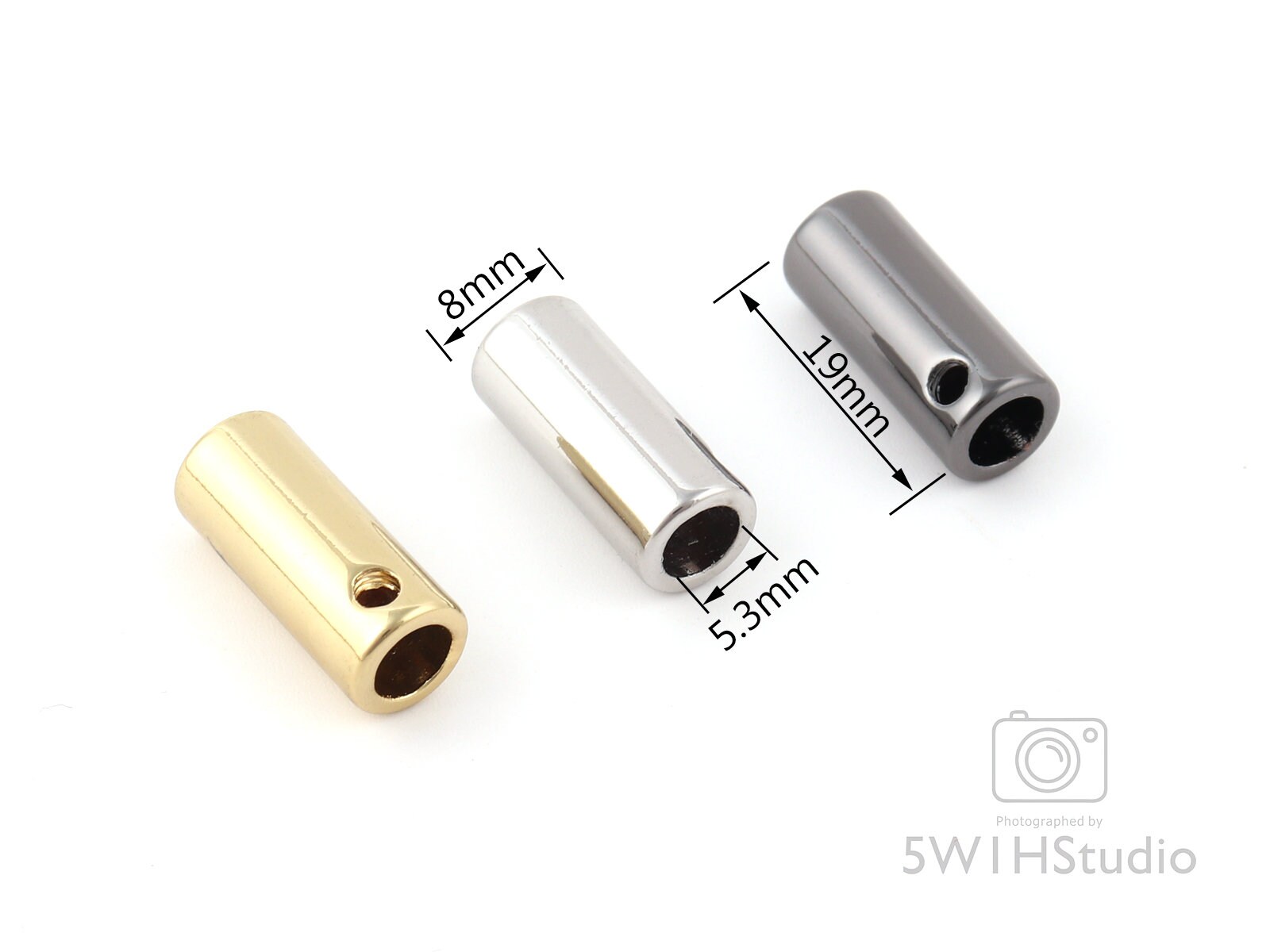 19x8mm Metal Screw Aglets, DIY Gun Black/gold/silver Hoodie Cord End ...