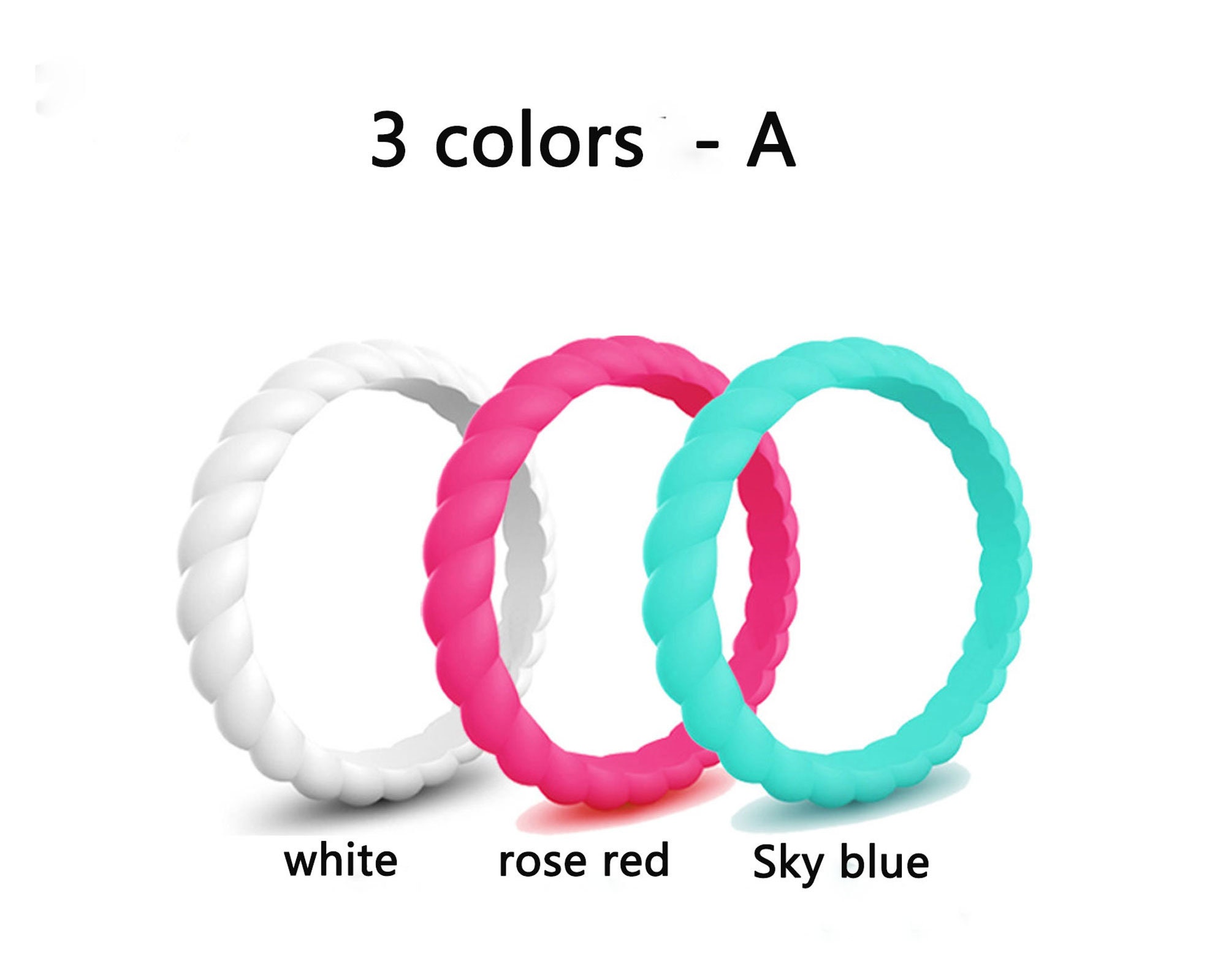 3 Pcs Silicone Rings for Women&menwave Style Thin Stackable | Etsy