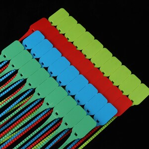 Personalized Zip Tie Tag,red/blue/green Custom Logo/text Plastic Cable ...