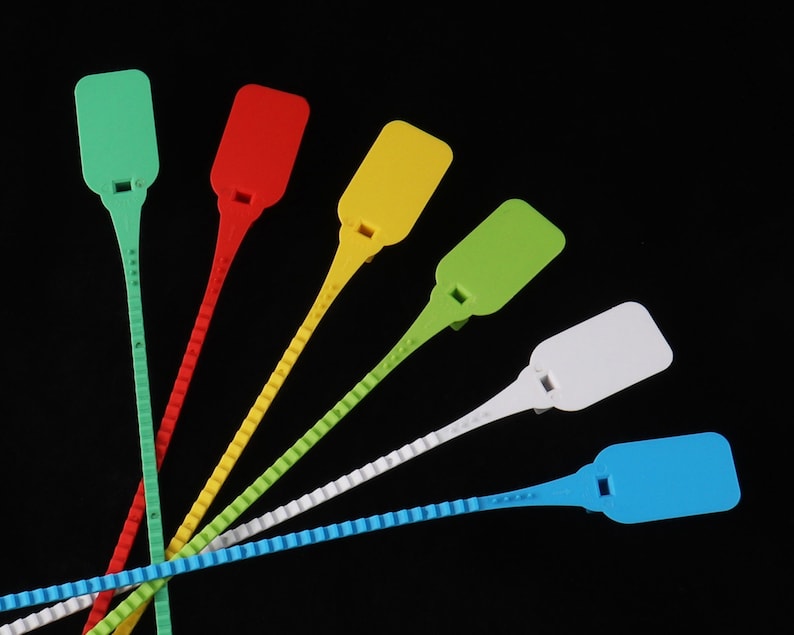 Personalized Zip Tie Tag,red/blue/green Custom Logo/text Plastic Cable ...