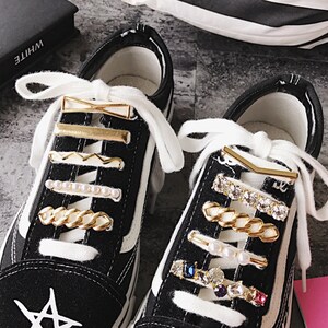 Gold Shoelaces Charms,pearl Shoelaces Buckles,crystal Shoelaces Tags ...