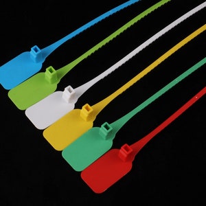 Personalized Zip Tie Tag,red/blue/green Custom Logo/text Plastic Cable ...