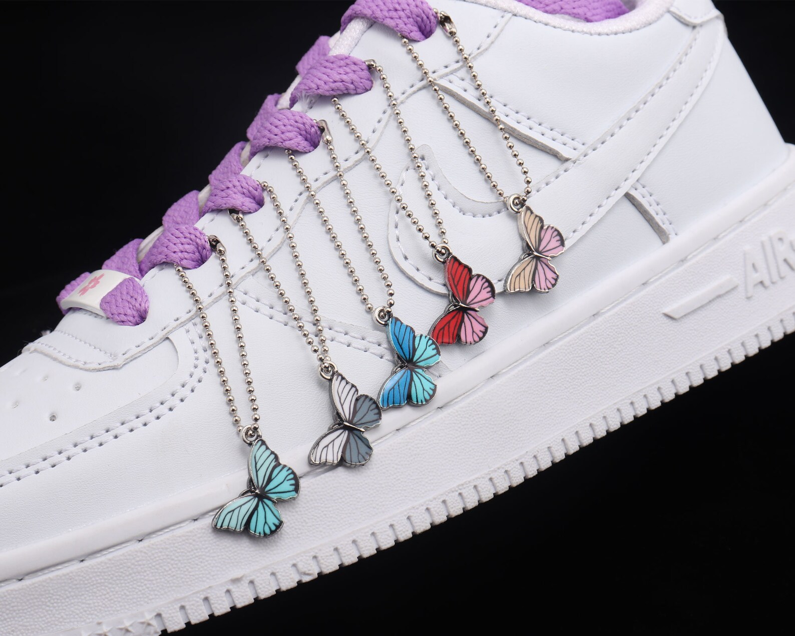 2PCS Butterfly Shoelaces Charms,metal Shoelace Tag,cute Shoelace ...